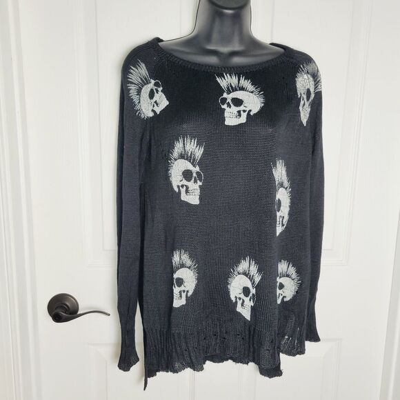 Lauren Moshi | Sweaters | Lauren Moshi Sweater Xsmall Black Helena Punk ...